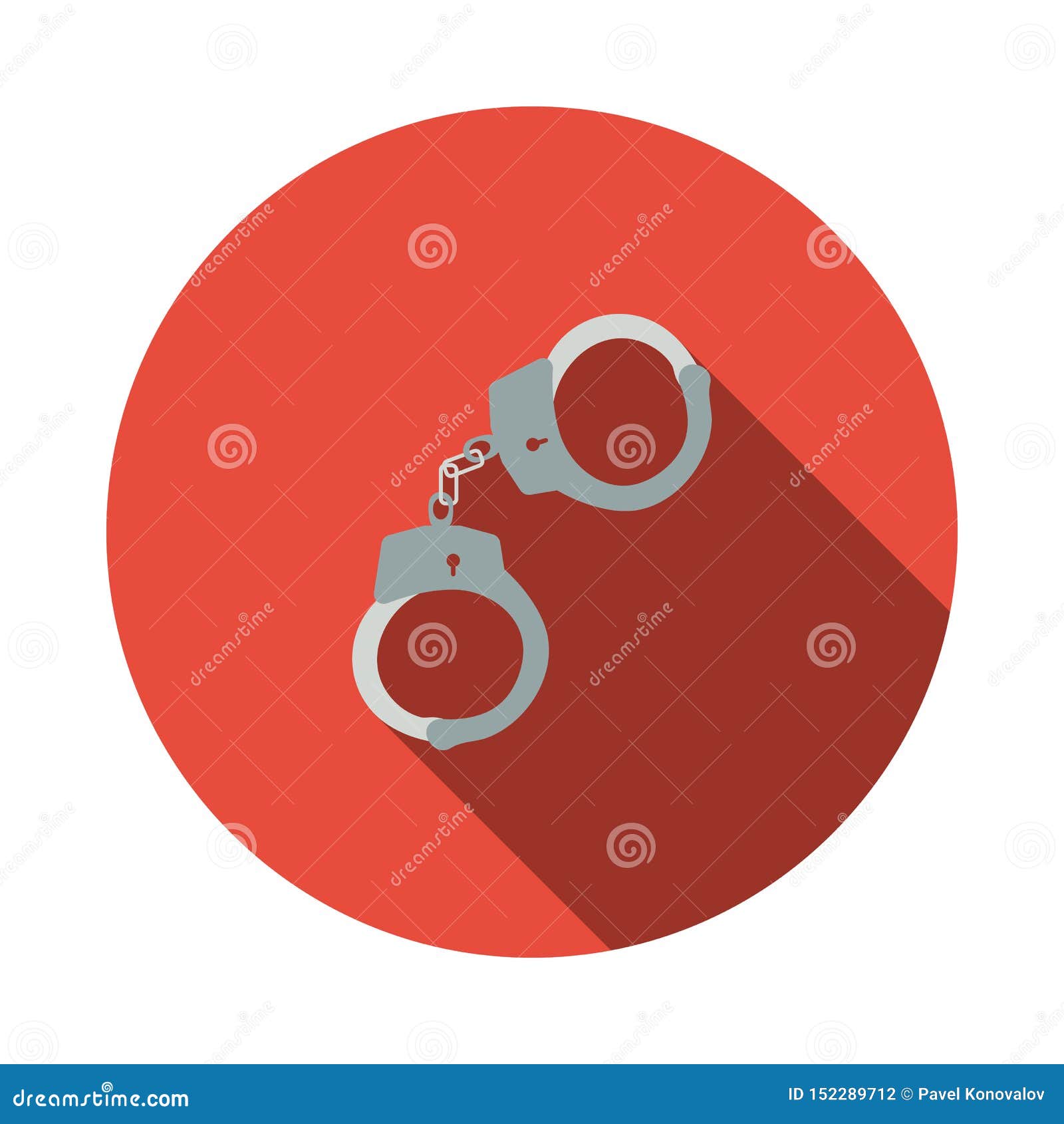 Handcuff Icon stock vector. Illustration of cuff, design - 152289712