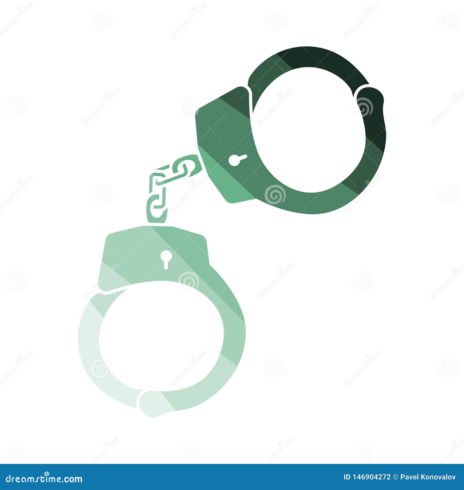 Handcuff Icon stock vector. Illustration of criminal - 146904272