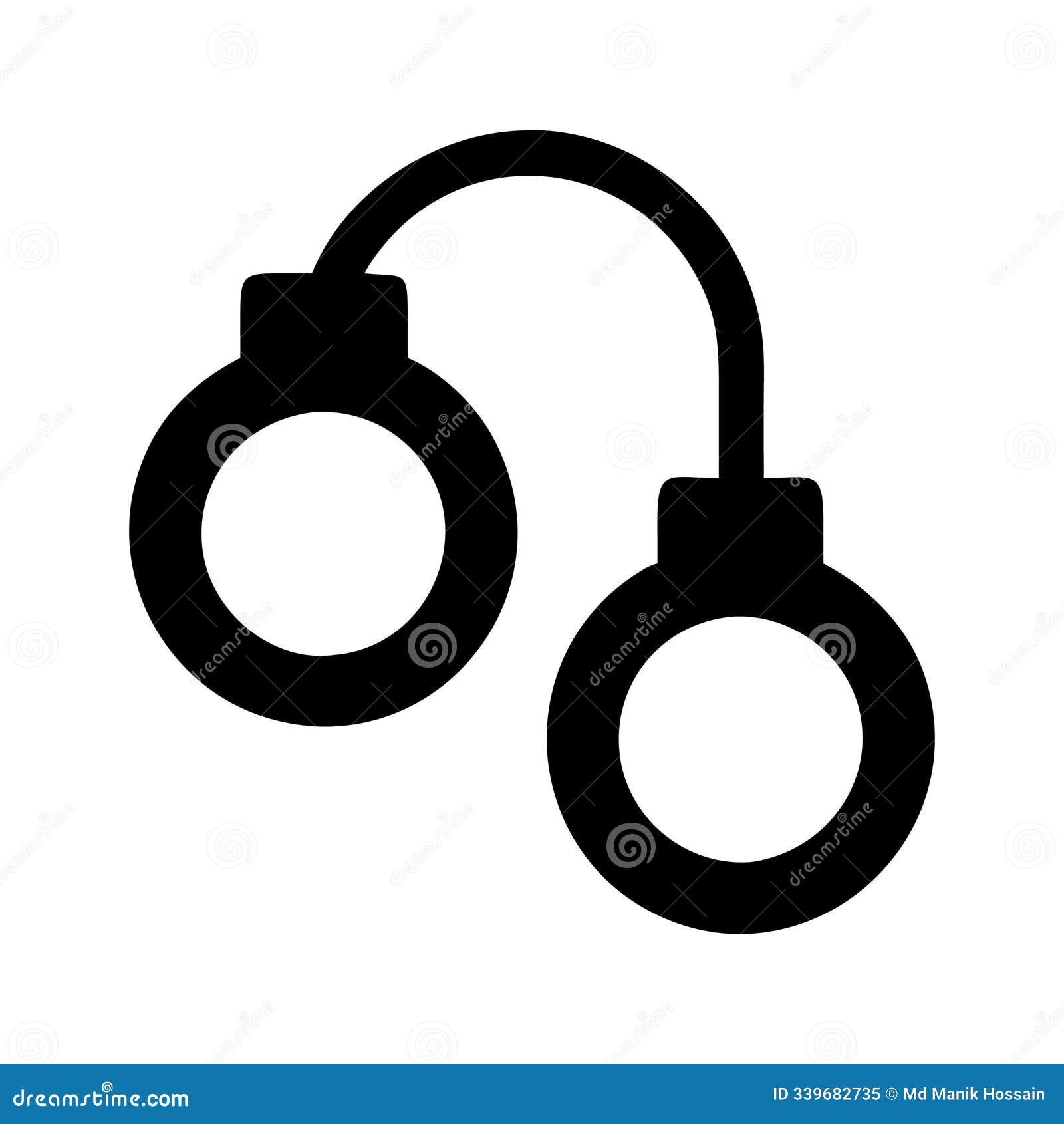 A Handcuff Icon is a Simplified Graphic Representation of a Pair of ...