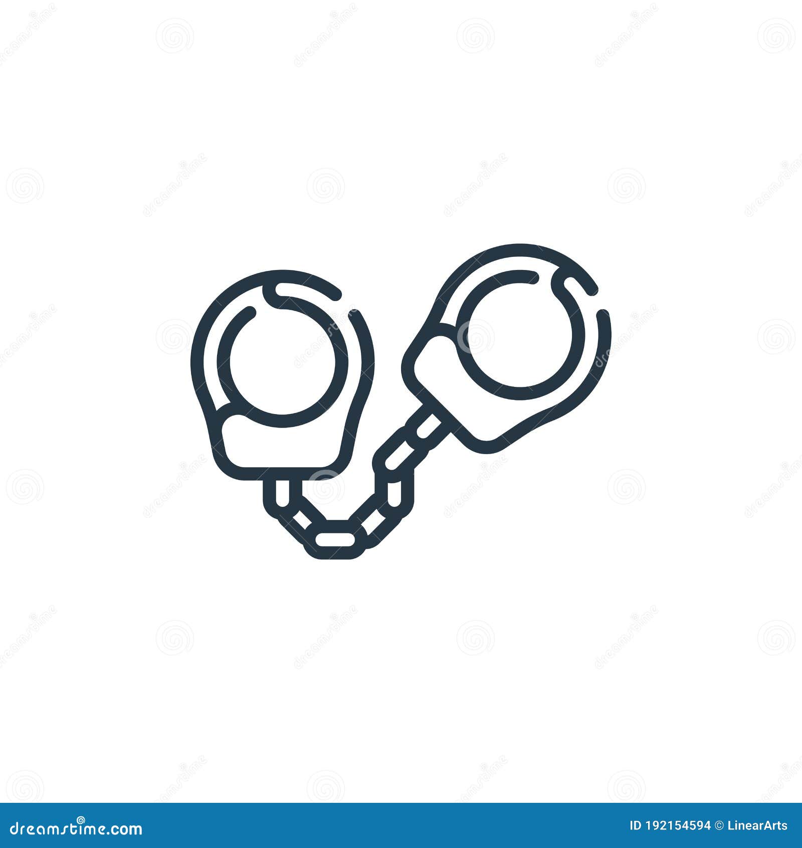 Handcuff Icon Vector from Law and Justice Concept. Thin Line ...