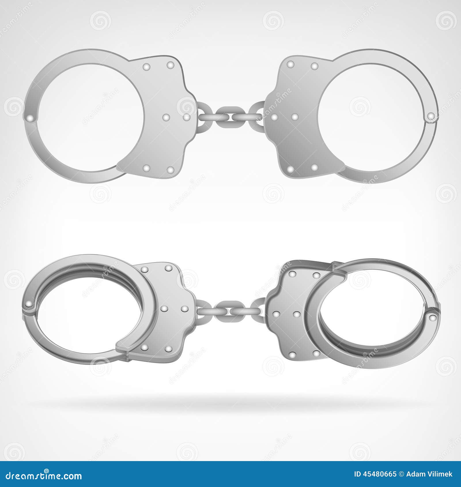 Handcuff Set Isolated Object 3D Vector Stock Vector - Illustration of ...