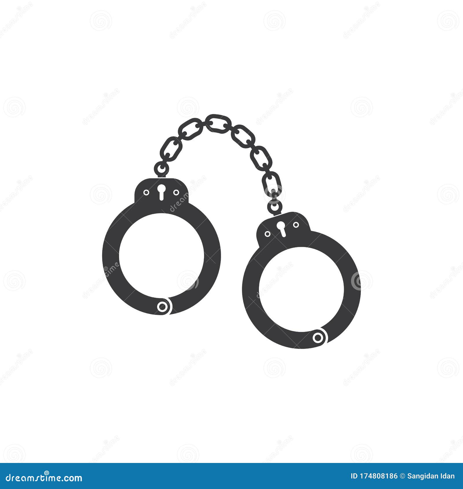 Handcuff Vector Icon Illustration Design Stock Vector - Illustration of ...