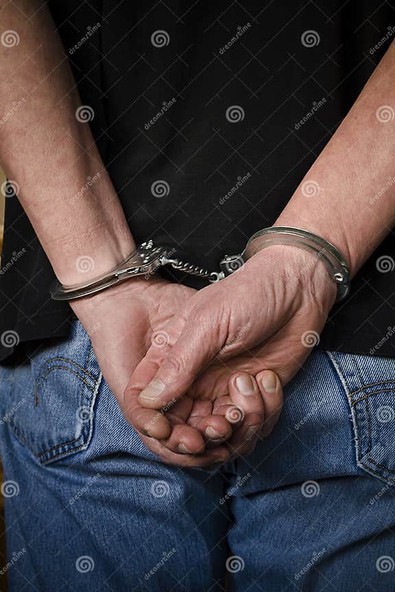 Handcuffed stock image. Image of arrested, scary, jeans - 8417115