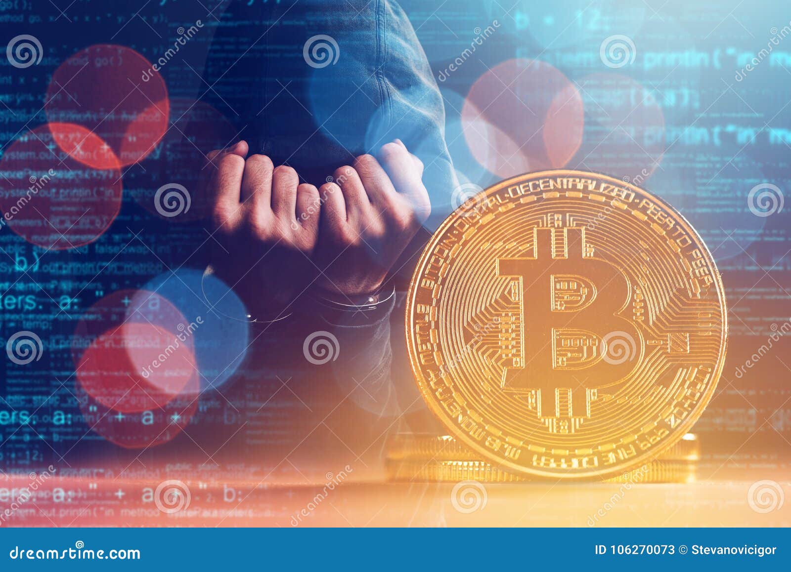 Handcuffed Arrested Bitcoin Thief Stock Image - Image of finance ...