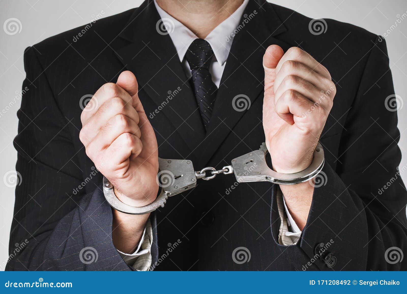 Handcuffed Deputy. Concept on the Topic of Arrest for Corruption Stock ...