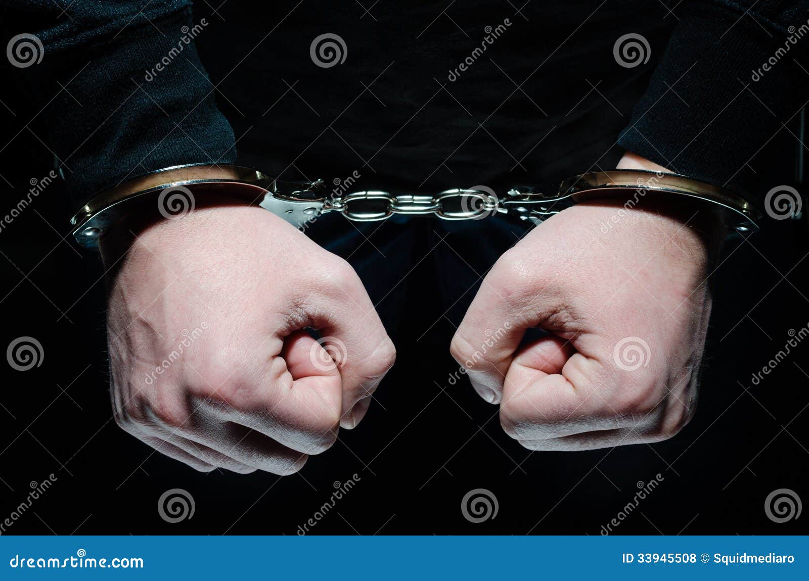 Handcuffed man stock photo. Image of prison, emotional - 33945508