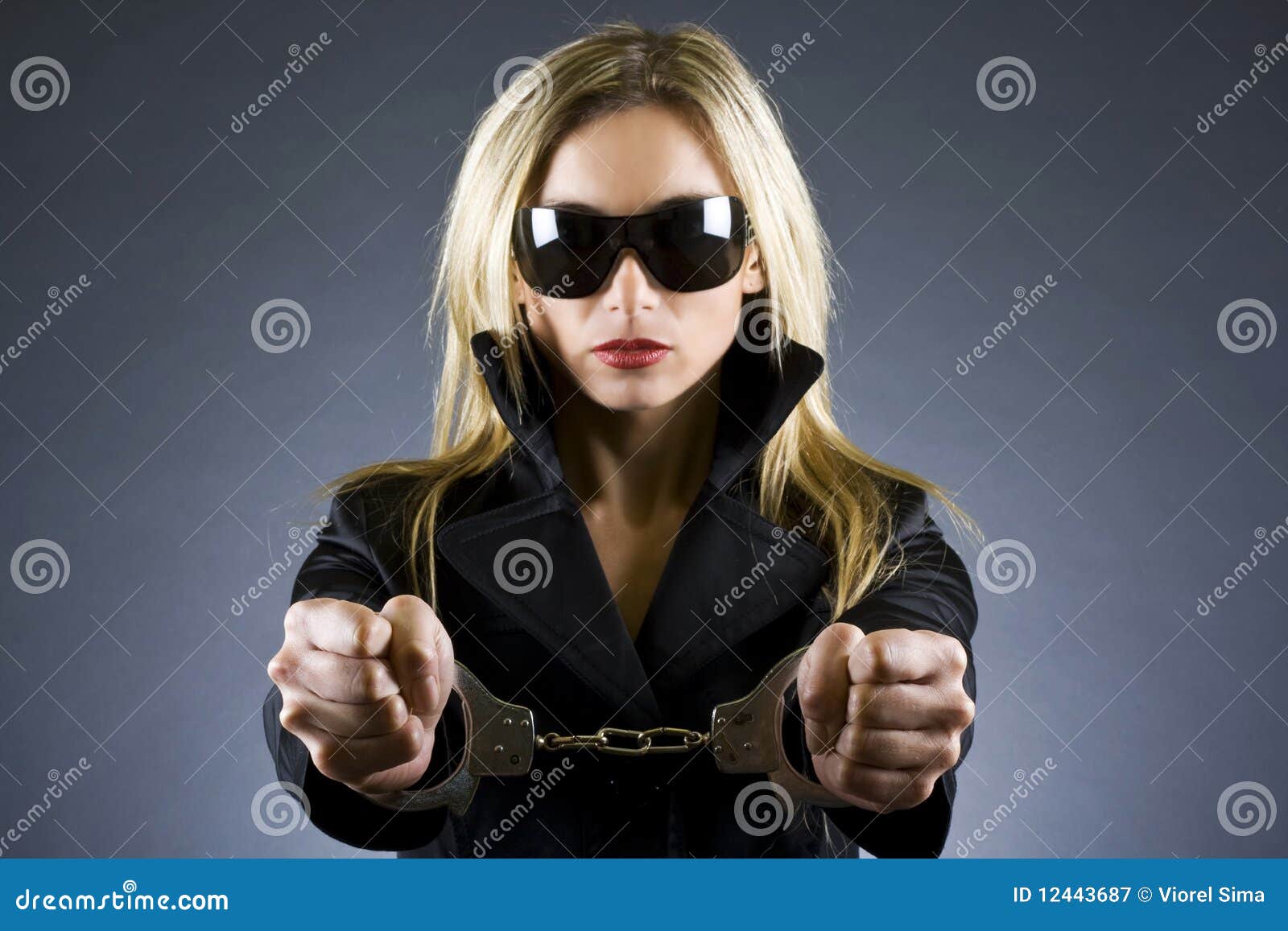 Handcuffed woman stock image. Image of restraints, fashion - 12443687
