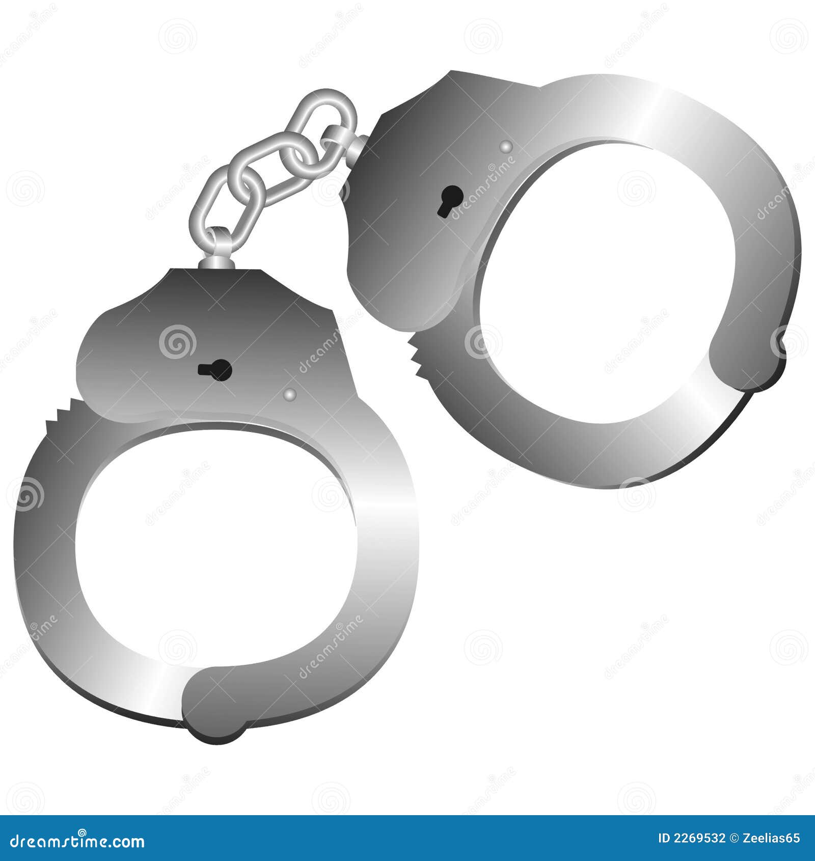 Handcuffs stock vector. Illustration of arrest, custody - 2269532