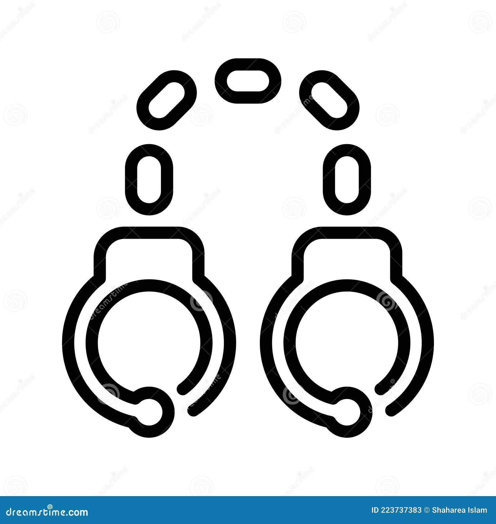 Arrest Icon Vector Illustration. Crime Icon Vector. Irons Icon ...
