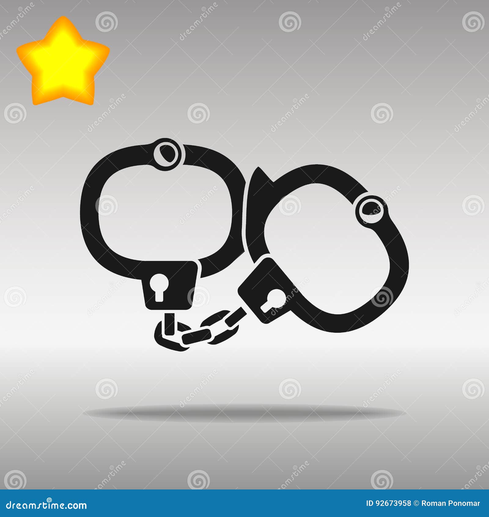 Handcuffs Black Icon Button Logo Symbol Stock Vector - Illustration of ...