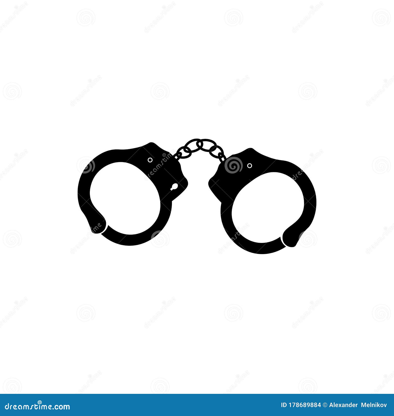 Handcuffs Black Sign Icon. Vector Illustration Eps 10 Stock ...