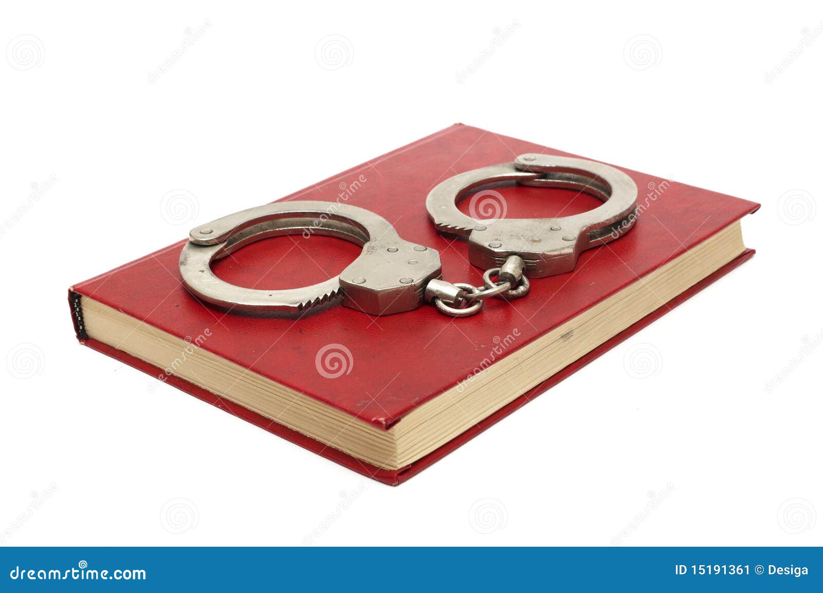 Handcuffs and book stock image. Image of burglary, protection - 15191361