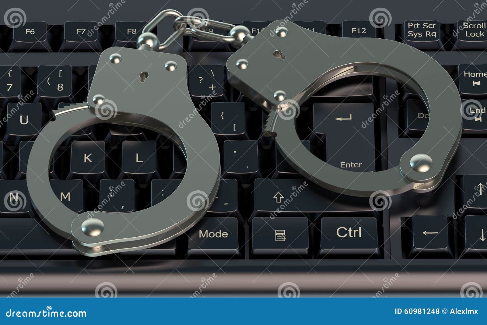 Handcuffs On Computer Keyboard Stock Photography | CartoonDealer.com ...