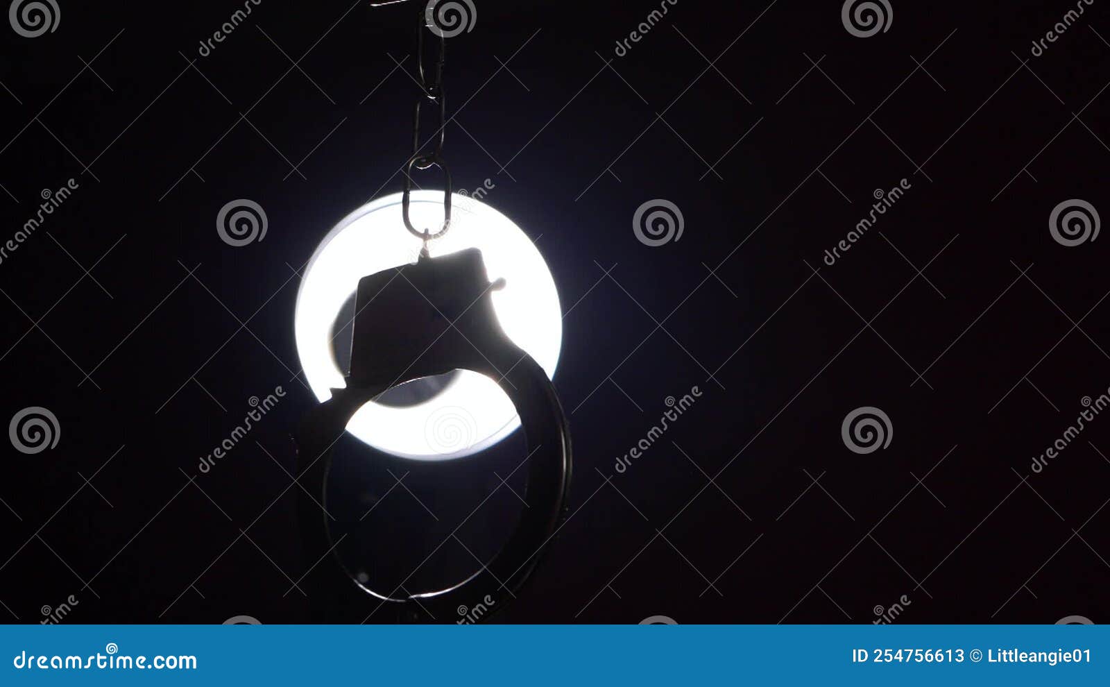Handcuffs Hanging Against Bright Interrogation Light Stock Video ...