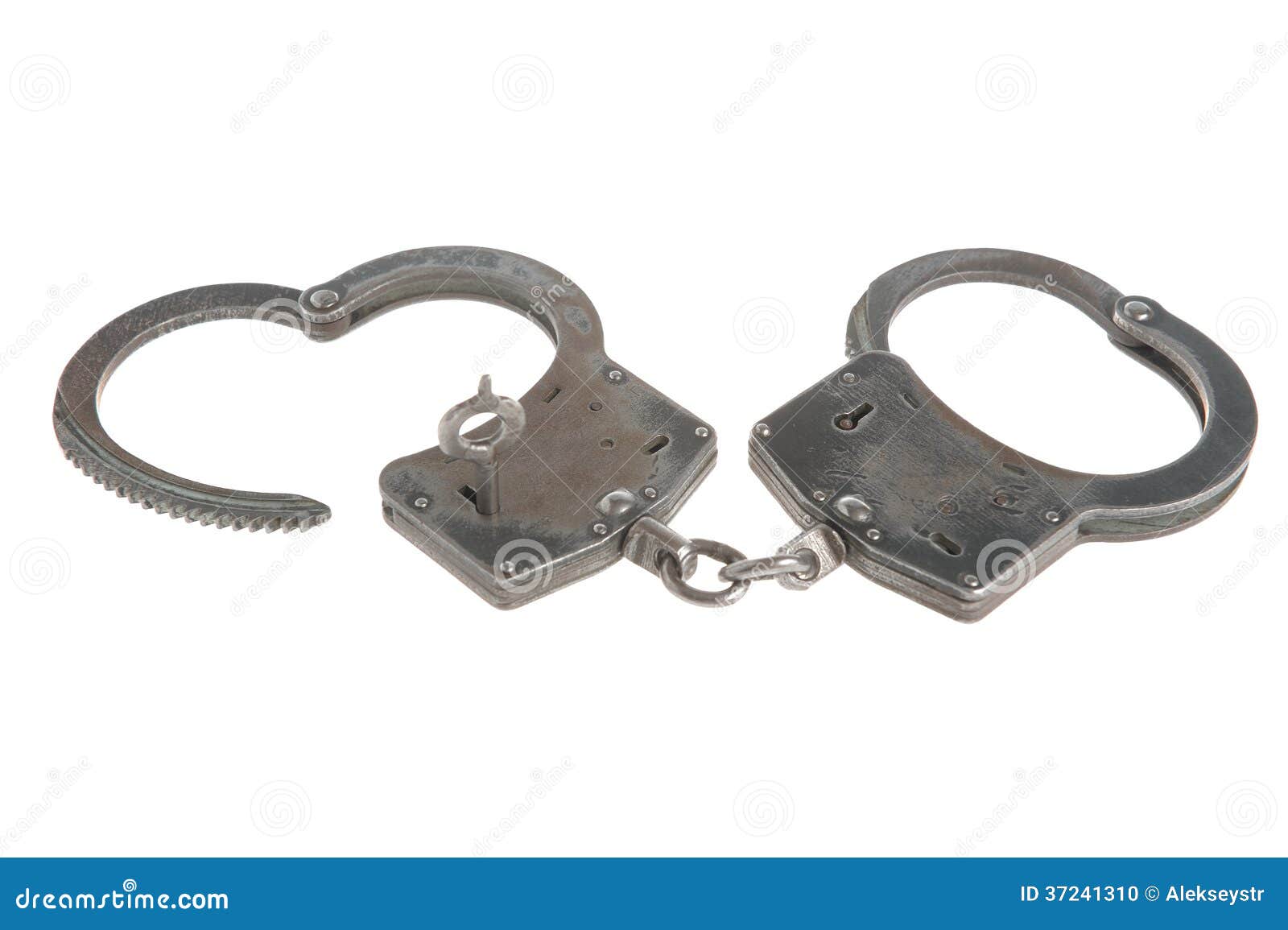 Handcuffs in Heart Shape and Key within Isolated Stock Photo - Image of ...