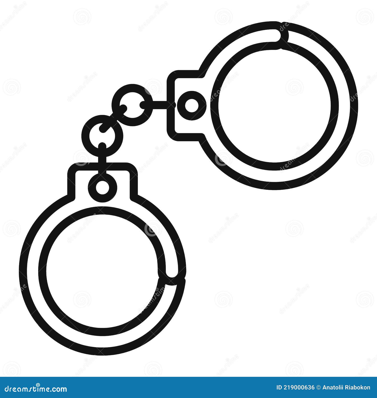 Handcuffs Icon, Outline Style Stock Vector - Illustration of object ...