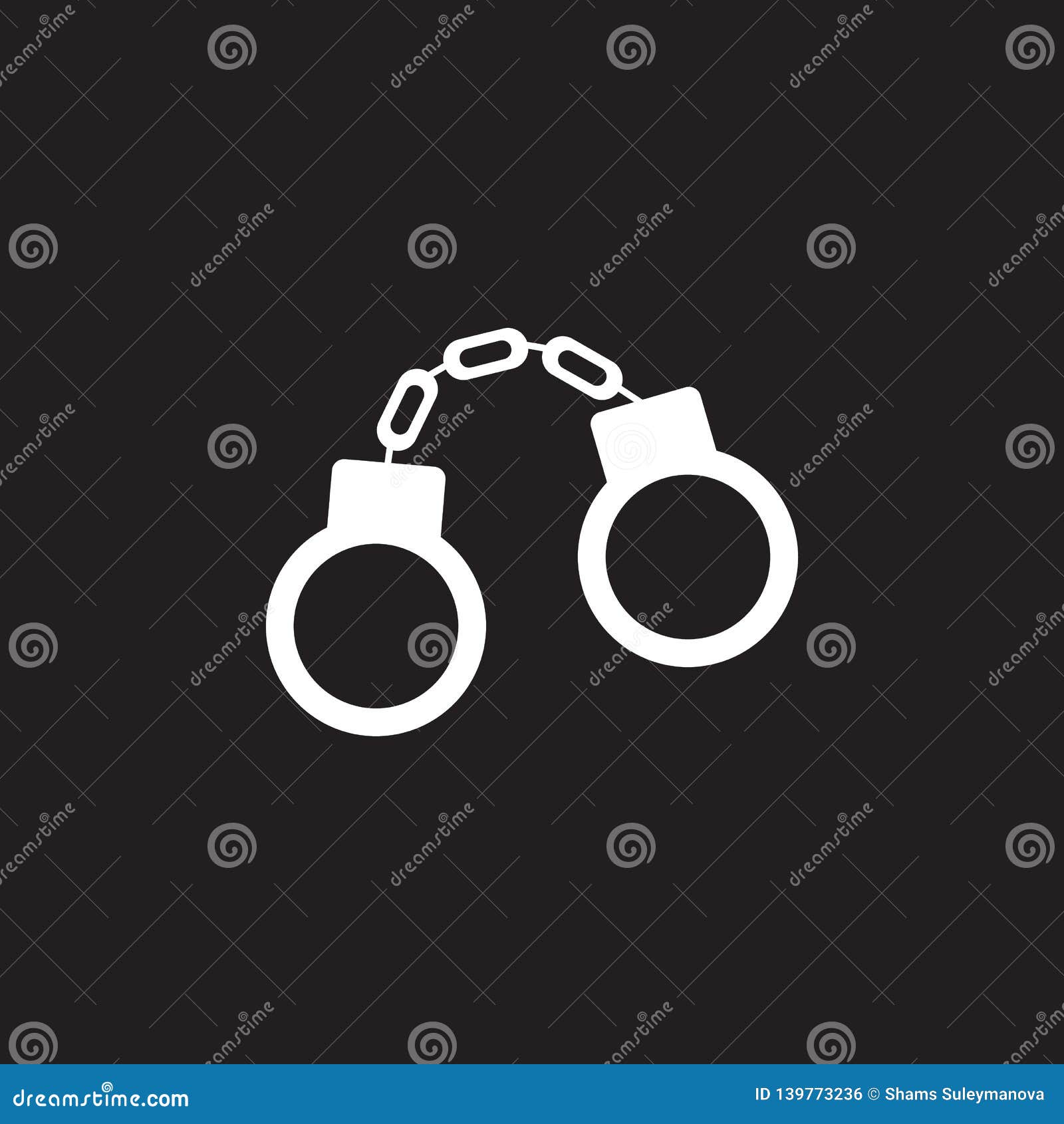 Handcuffs Icon. Simple Element Illustration. Handcuffs Symbol Design ...