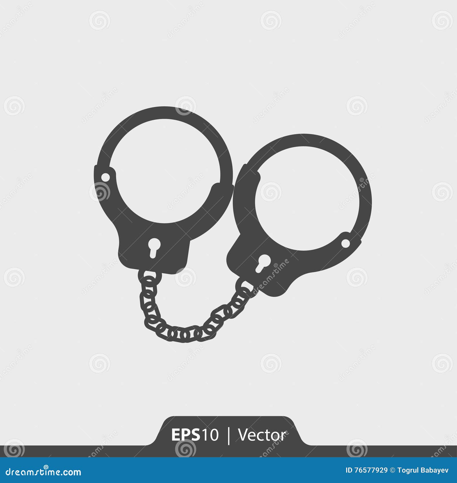 Handcuffs Icon for Web and Mobile Stock Illustration - Illustration of ...