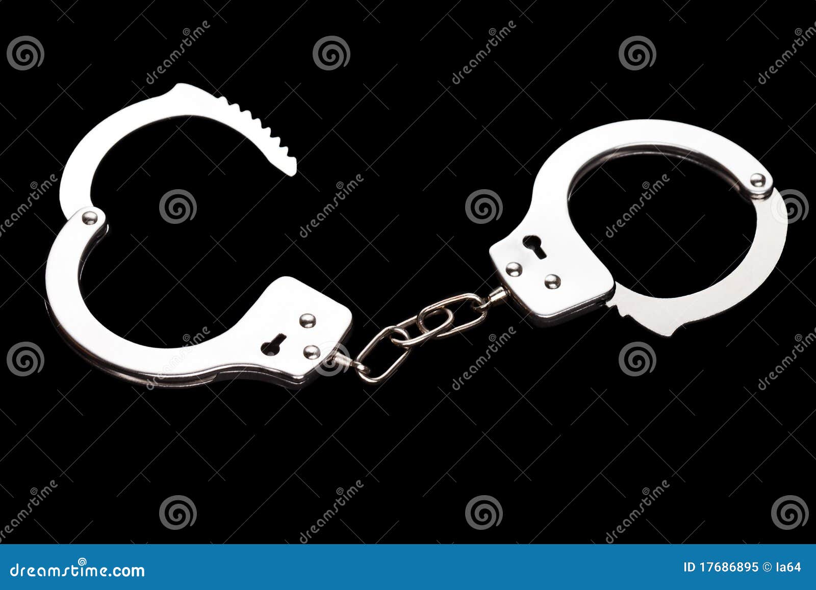 Handcuffs isolated stock image. Image of device, justice - 17686895