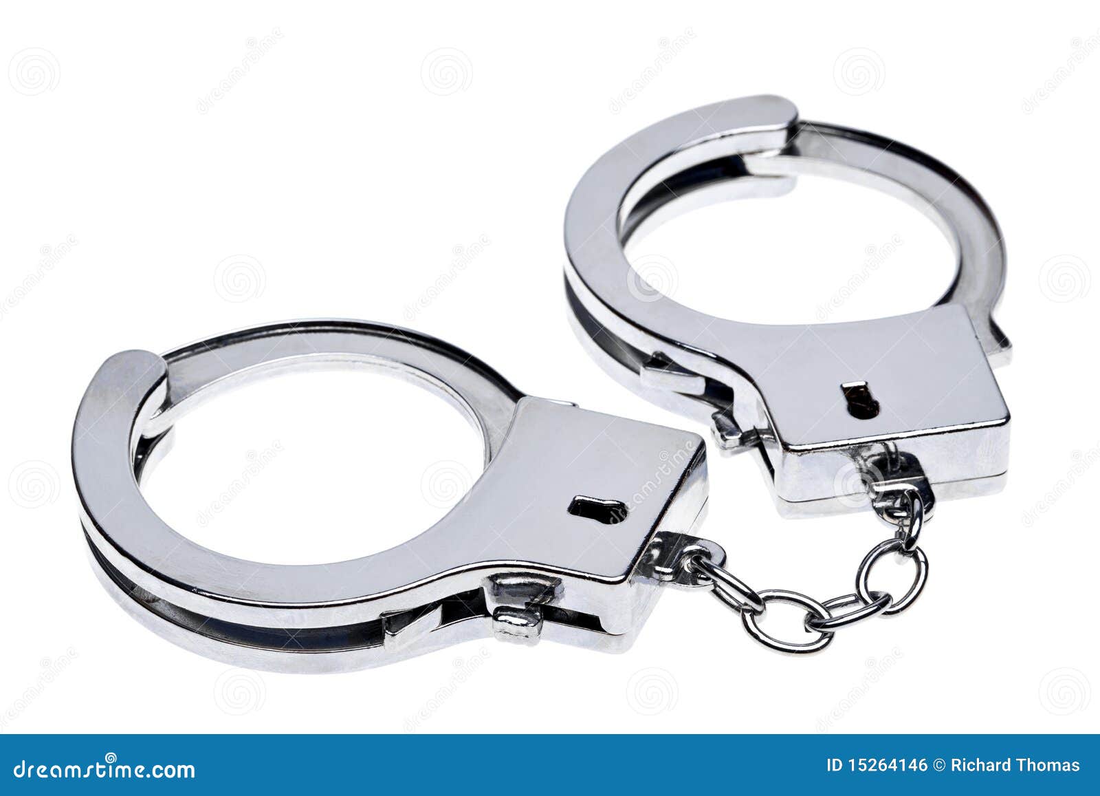 Handcuffs Isolated on White Stock Photo - Image of isolated, pair: 15264146