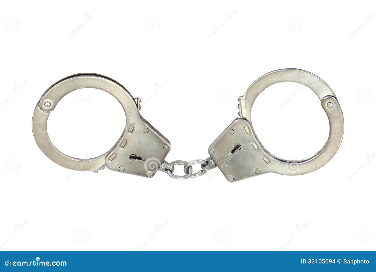 Handcuffs Isolated stock photo. Image of object, chain - 33105094