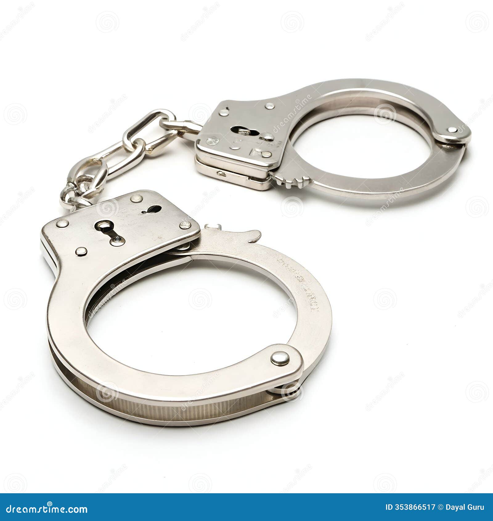 Handcuffs Isolated on White Background Stock Illustration ...