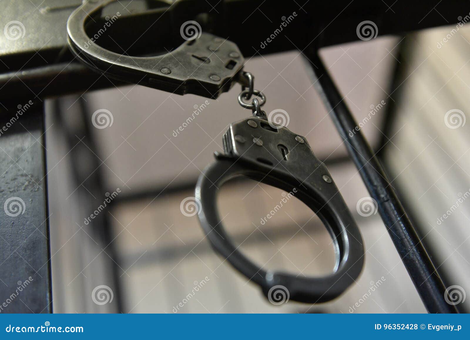 Handcuff stock photo. Image of prisoner, prison, criminal - 96352428