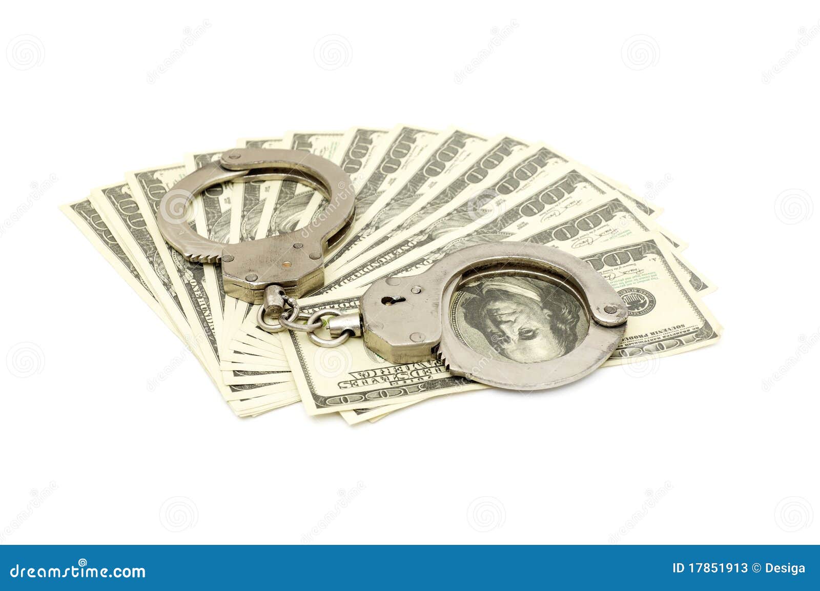 Handcuffs on Money Background Stock Image - Image of bracelets ...