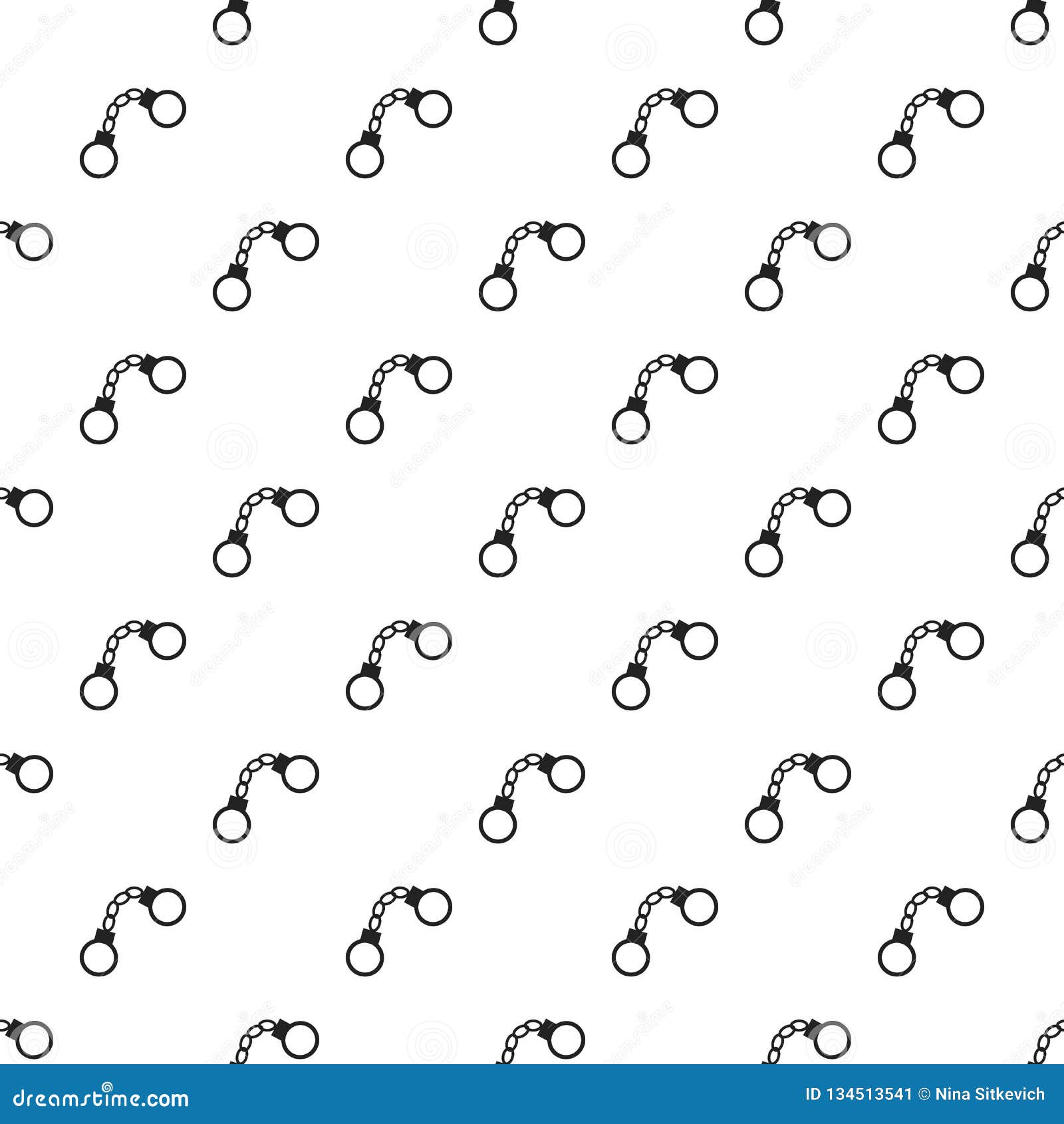 Handcuffs Pattern Seamless Vector Stock Vector - Illustration of closeup, hand: 134513541