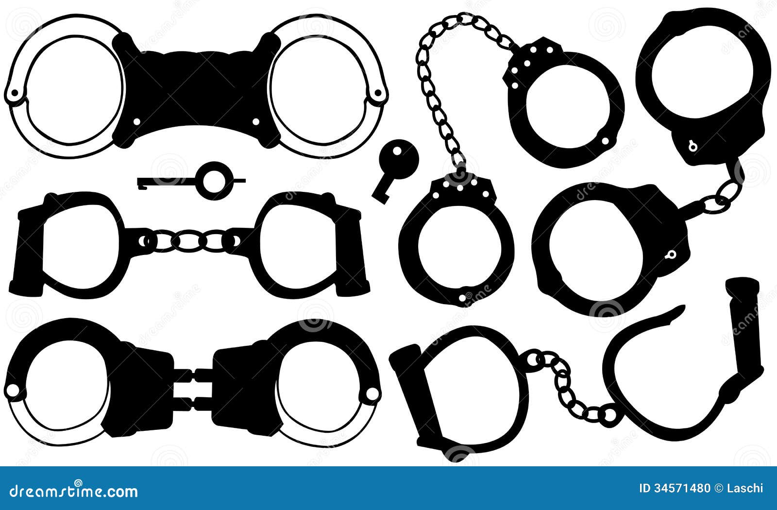Handcuffs stock vector. Illustration of collection, enforcement - 34571480 Handcuffs stock vector. Illustration of collection, enforcement - 34571480