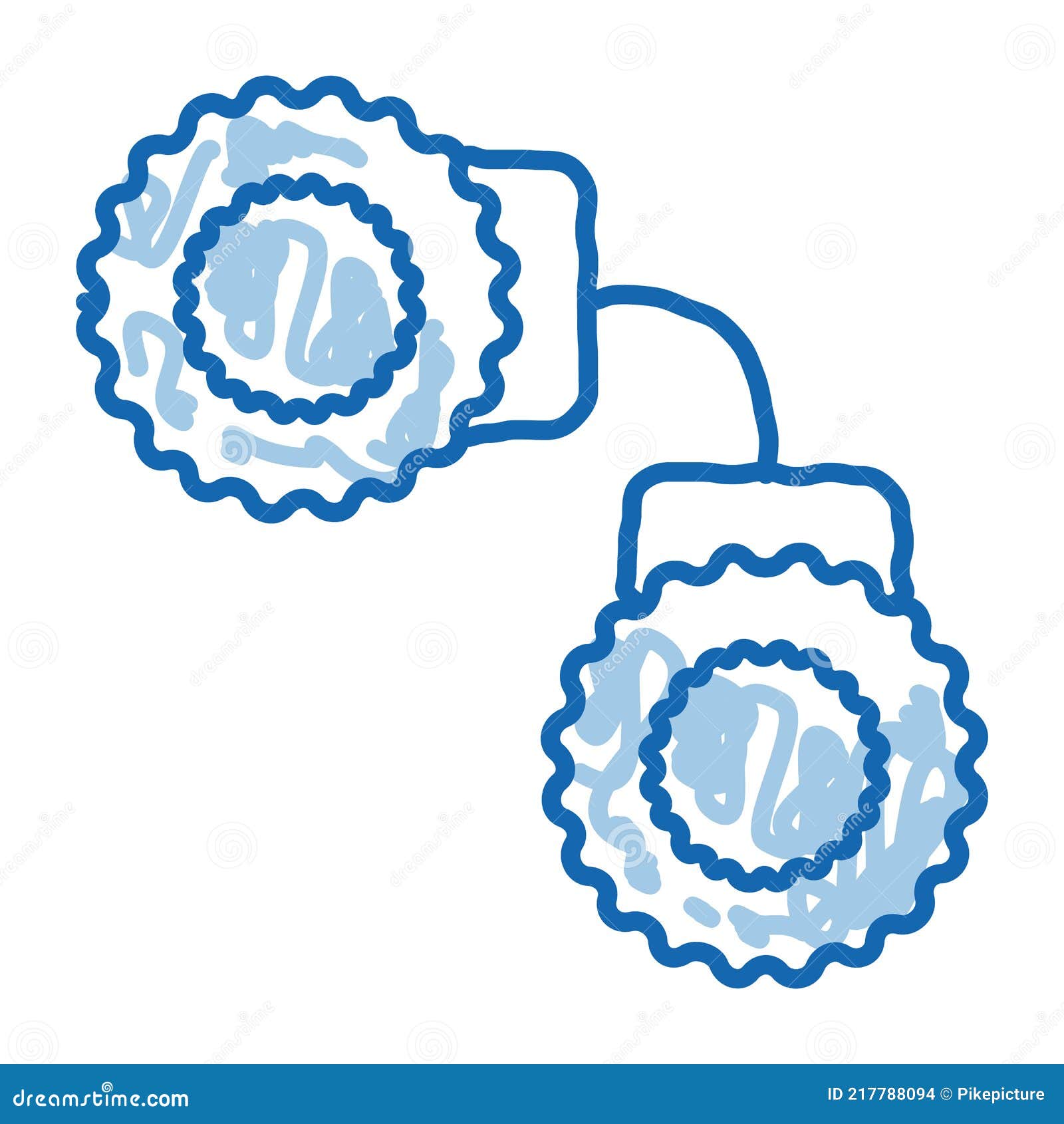 Handcuffs Sex Doodle Icon Hand Drawn Illustration Stock Vector