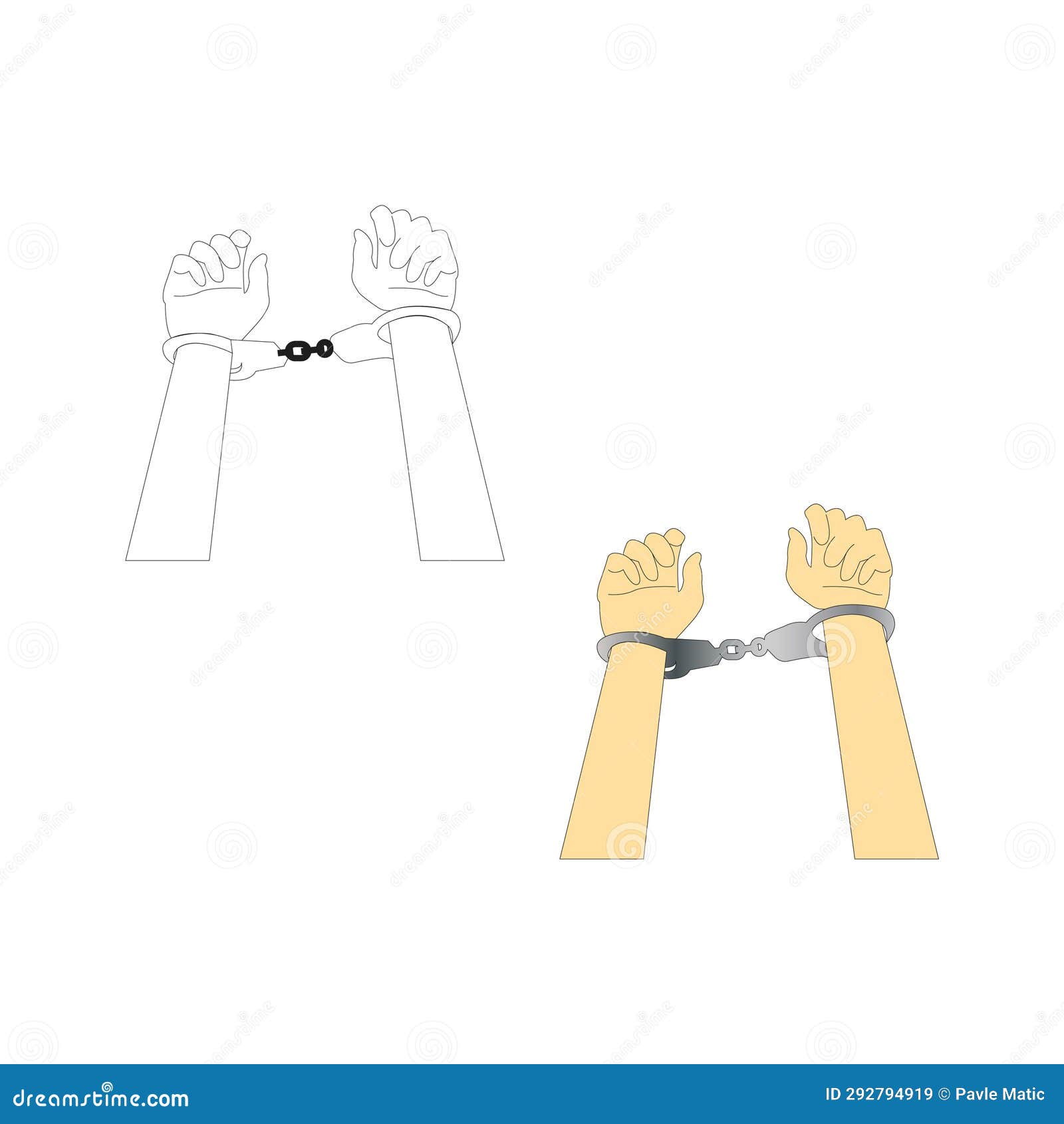 Handcuffs Sign Icon on White Stock Illustration - Illustration of icon ...