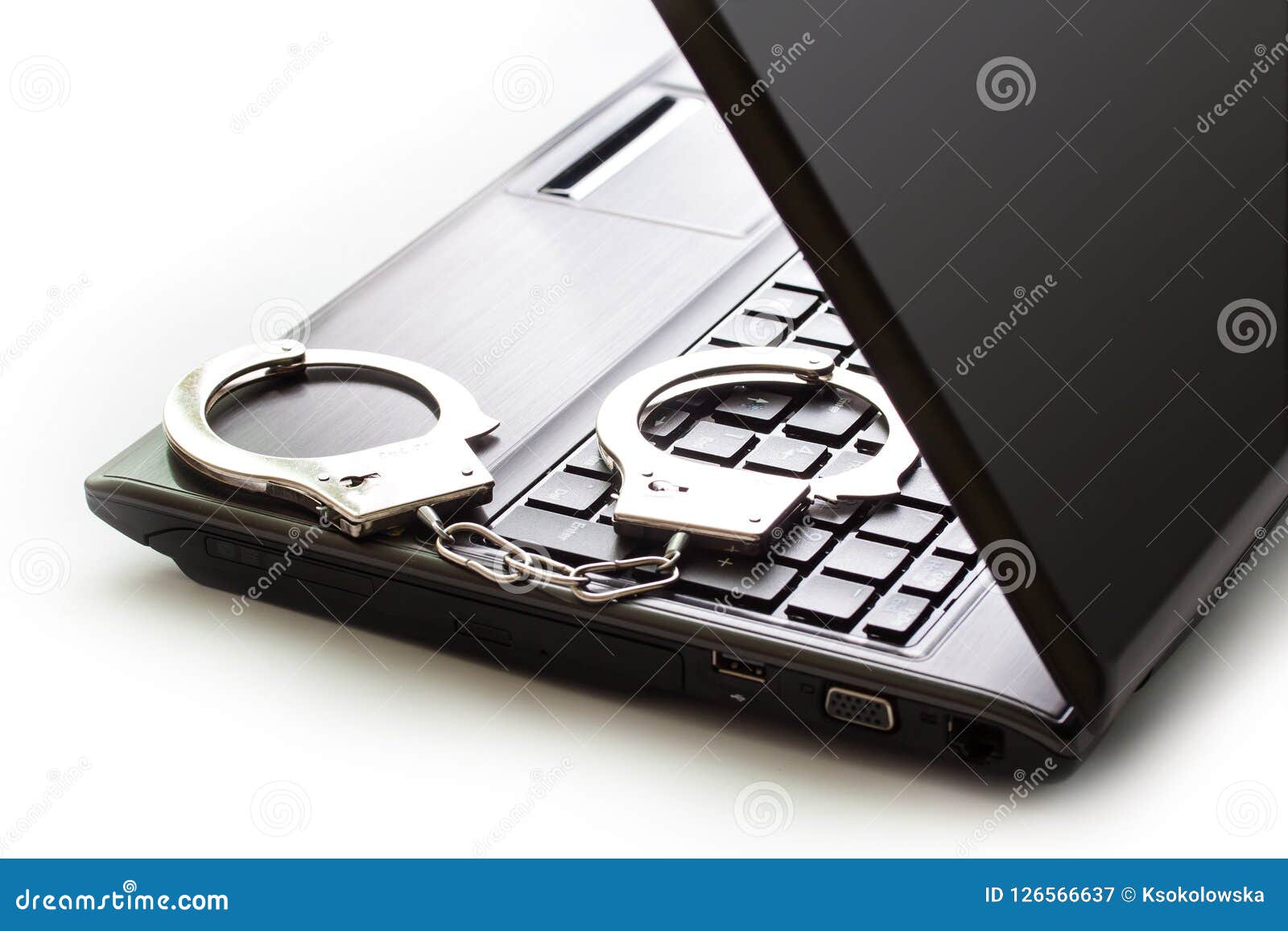 Handcuffs On Keyboard Royalty-Free Stock Photography | CartoonDealer ...