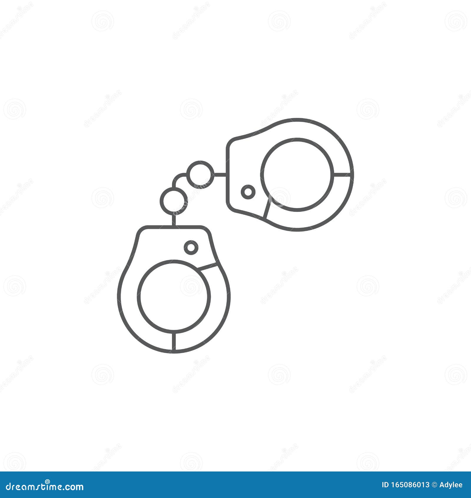 Handcuffs Vector Icon Symbol Prison Isolated White Background Stock ...