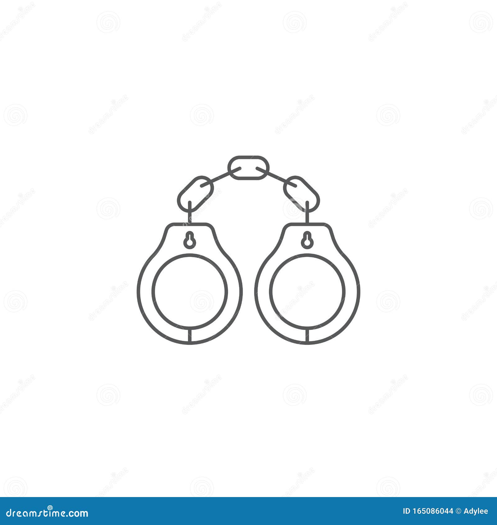Handcuffs Vector Icon Set. Police Illustration Sign Collection ...