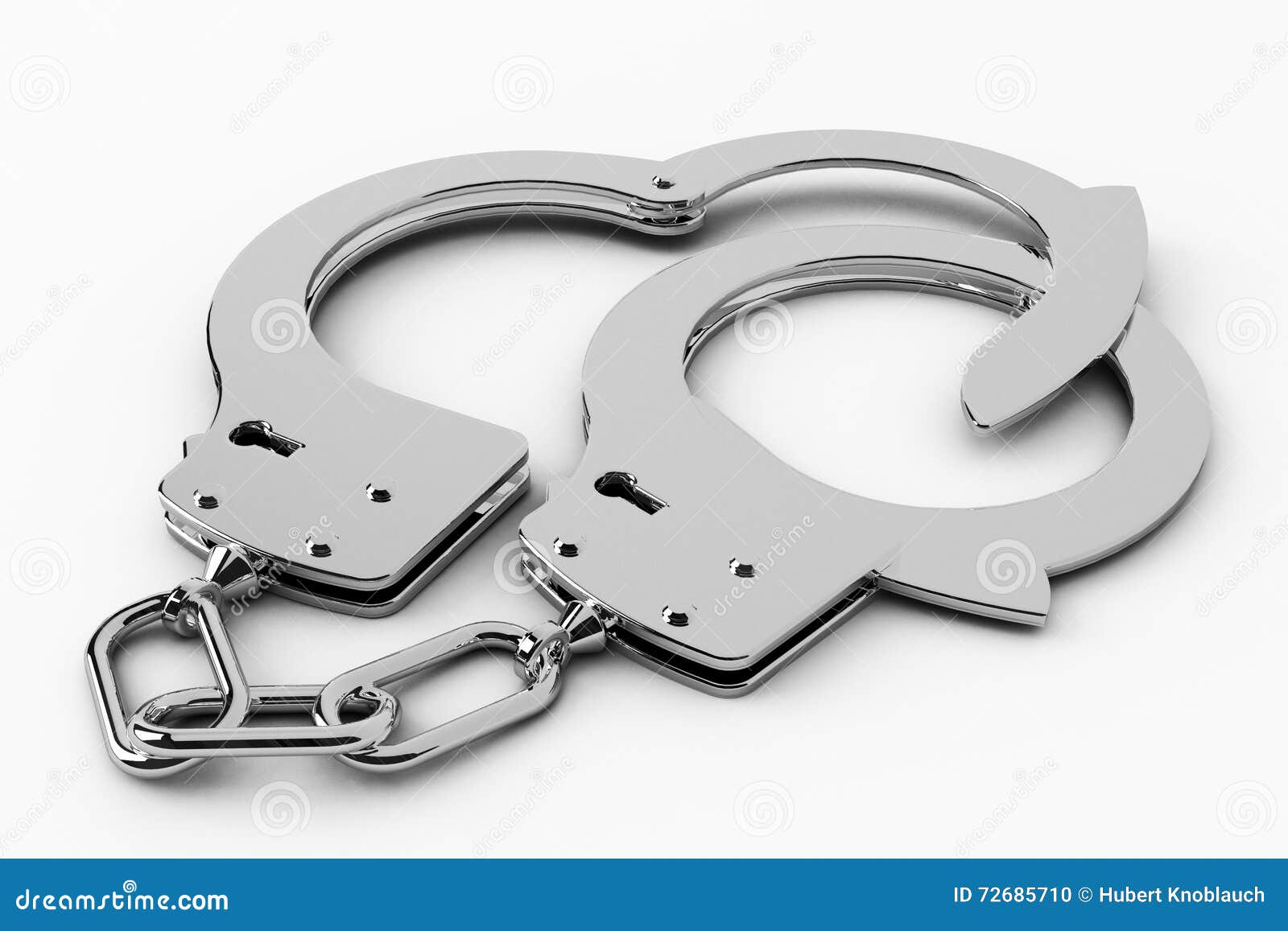 Handcuffs on White Background Stock Illustration - Illustration of ...