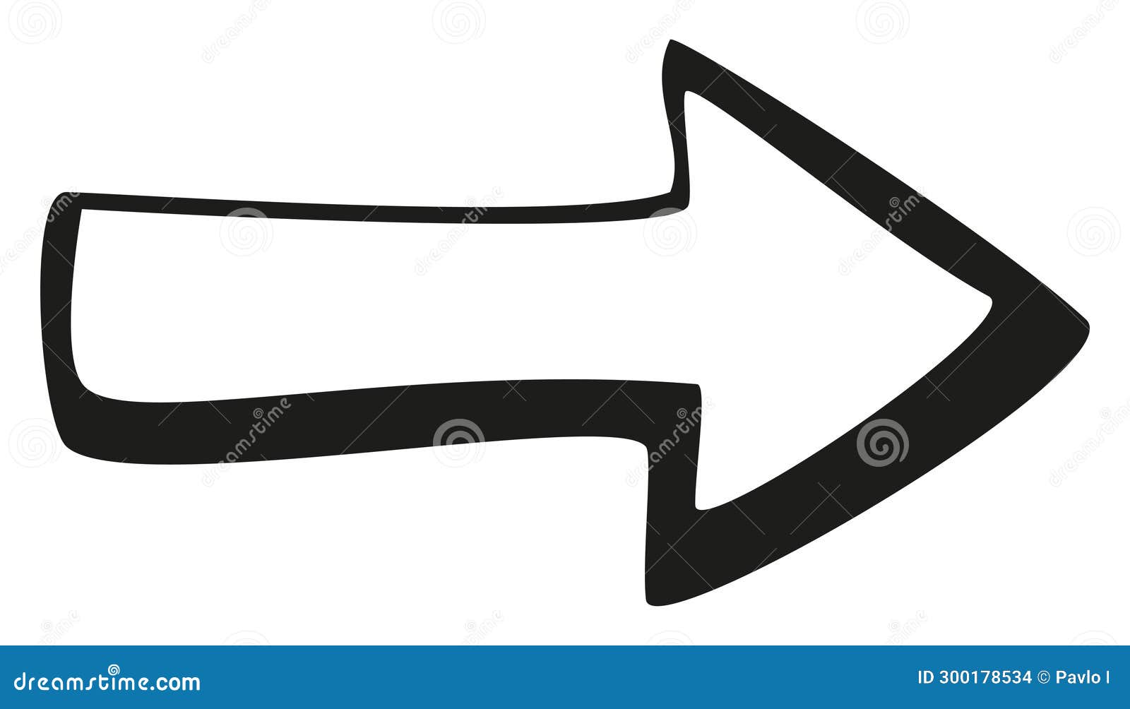 Handdrawn Arrow Sign, Arrow Icon Isolated - Vector Stock Illustration ...