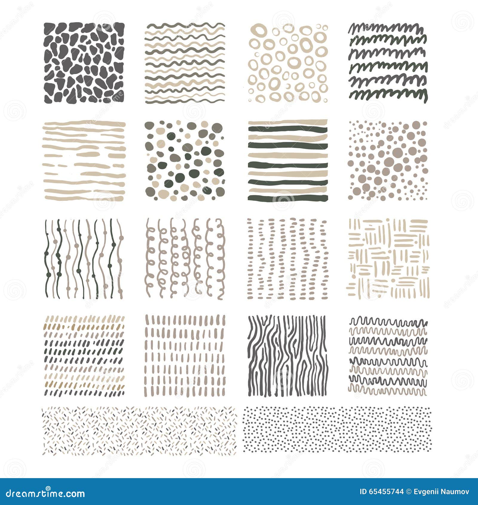 Handdrawn Doodle Textures, Black and White Vector Stock Vector ...