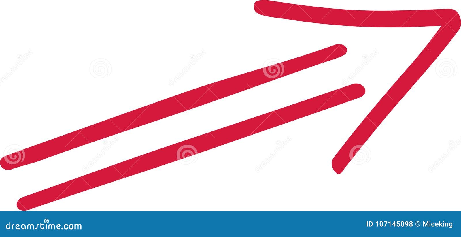 Handdrawn double arrow stock vector. Illustration of drawn - 107145098