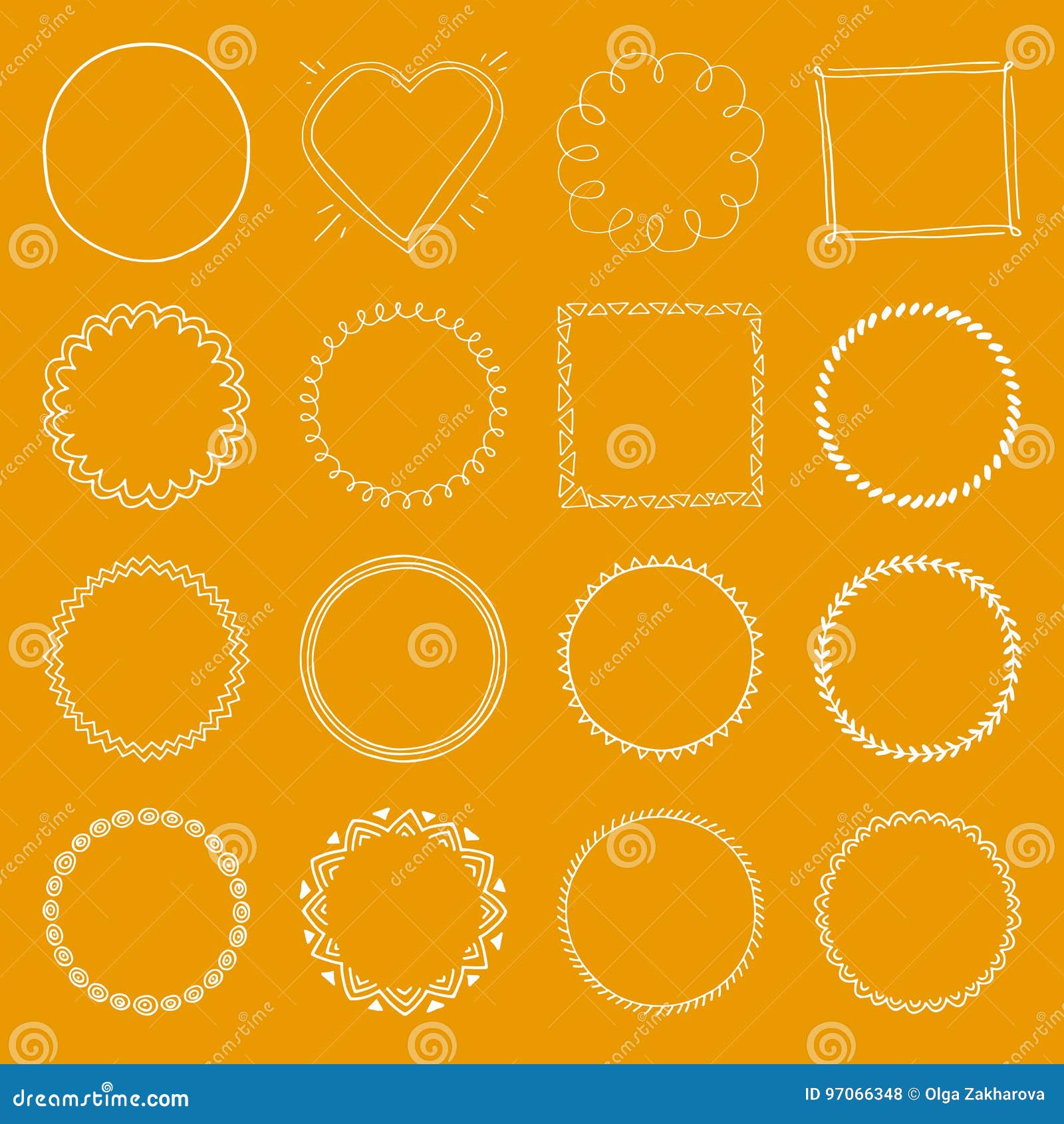 Handdrawn Frame Collection stock vector. Illustration of isolated ...