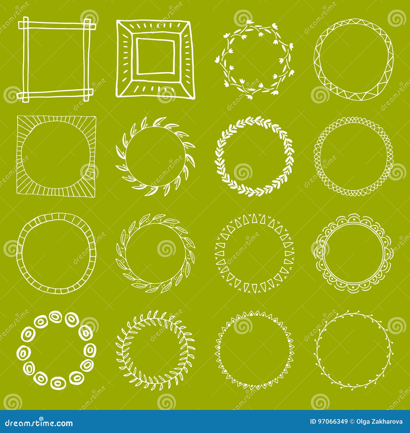 Handdrawn Frame Collection stock vector. Illustration of save - 97066349