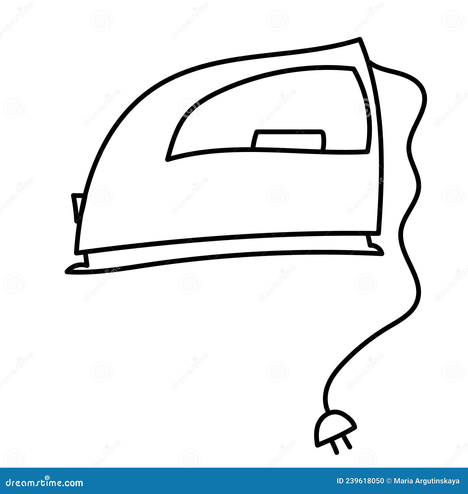 Handdrawn Iron Doodle Style Outline Element Vector Stock Vector ...