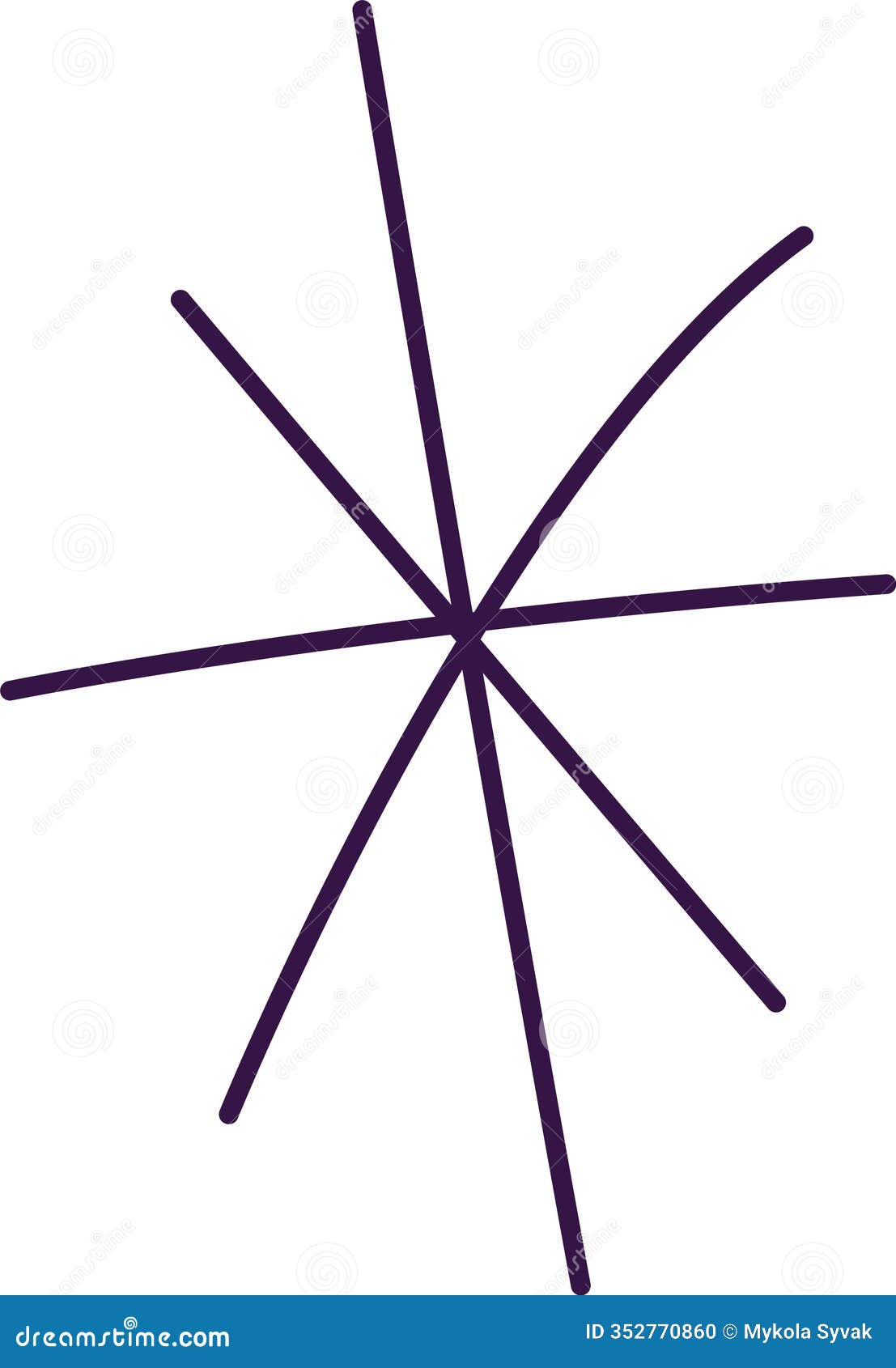 Handdrawn Lined Star stock illustration. Illustration of vector - 352770860