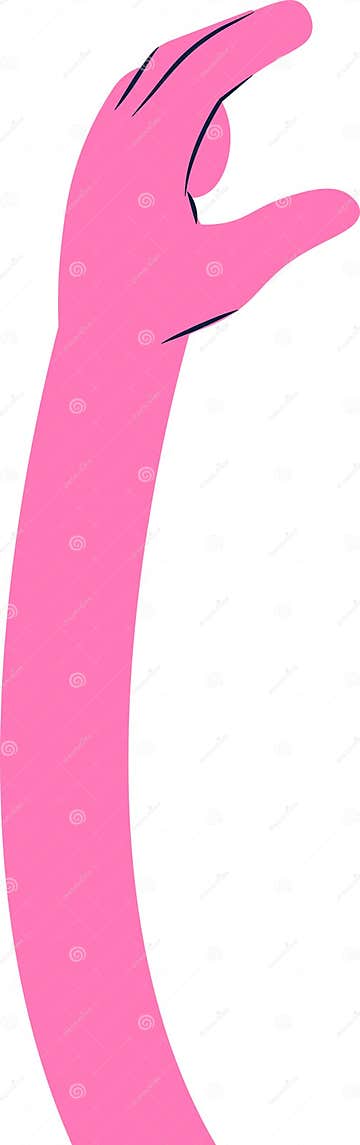 Handdrawn Long Stretched Hand Stock Illustration - Illustration of ...