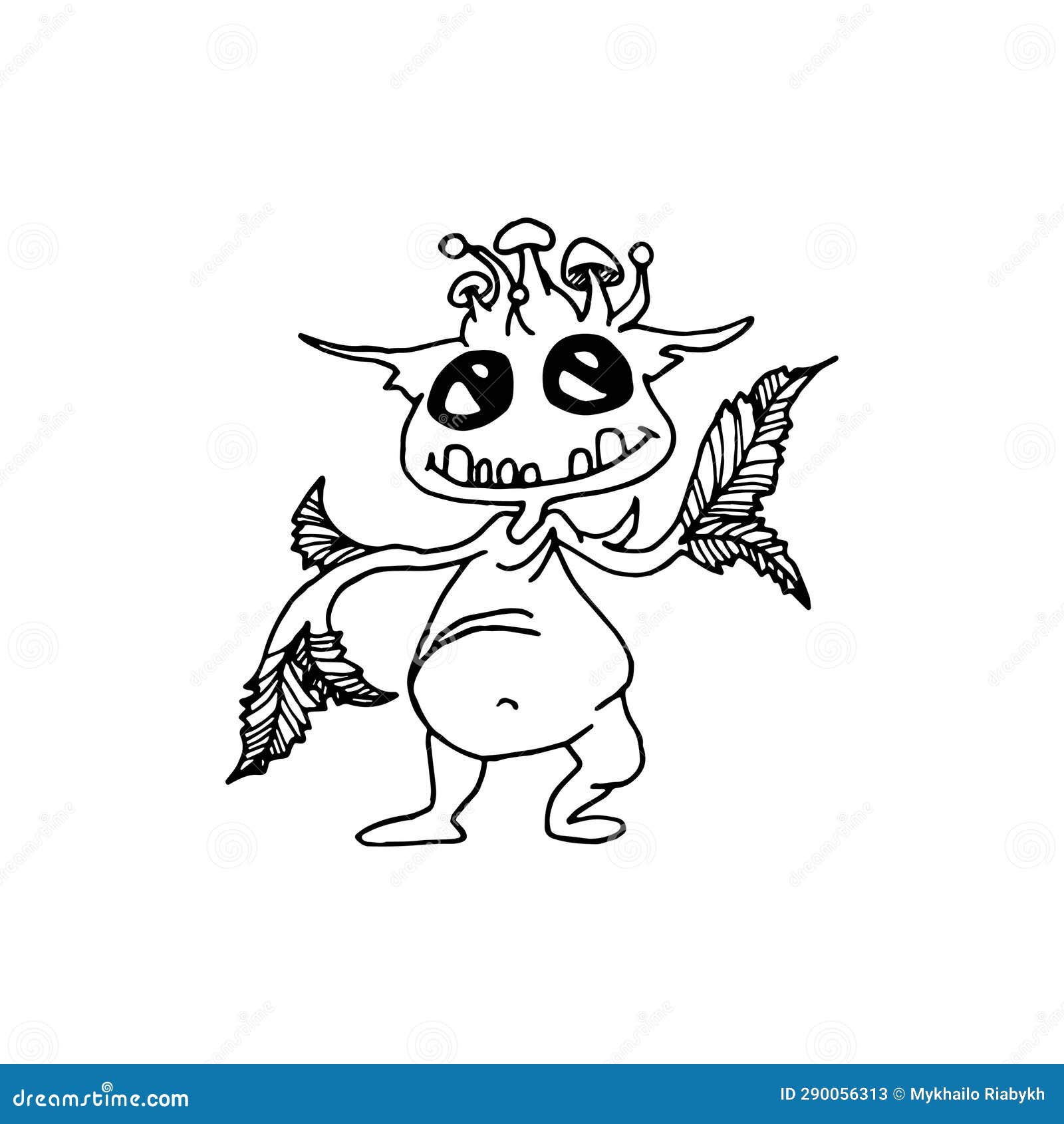 Handdrawn Magic Creature, Magic Animal Drawing Stock Illustration ...