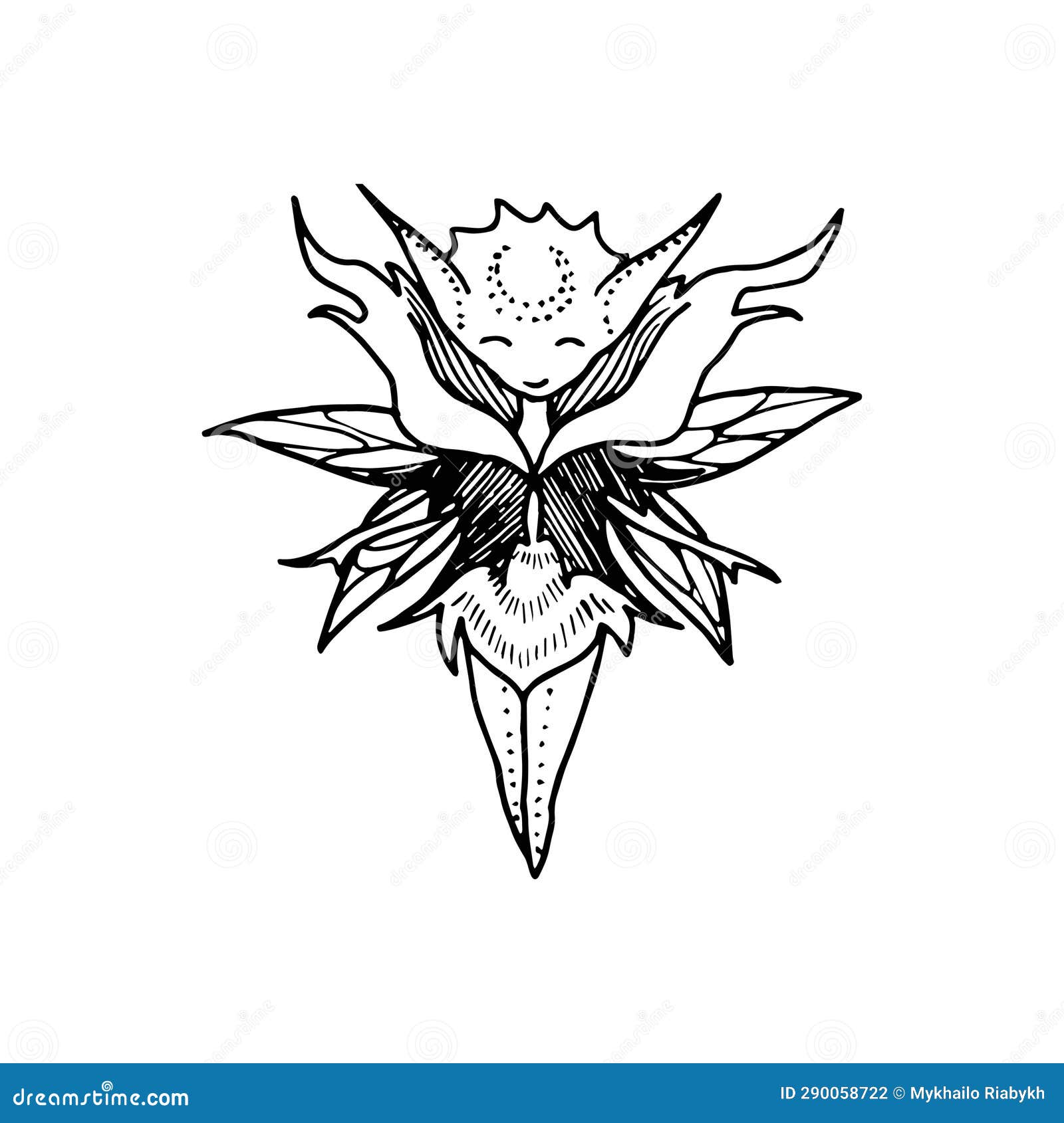 Handdrawn Magic Creature, Magic Animal Drawing Stock Illustration ...