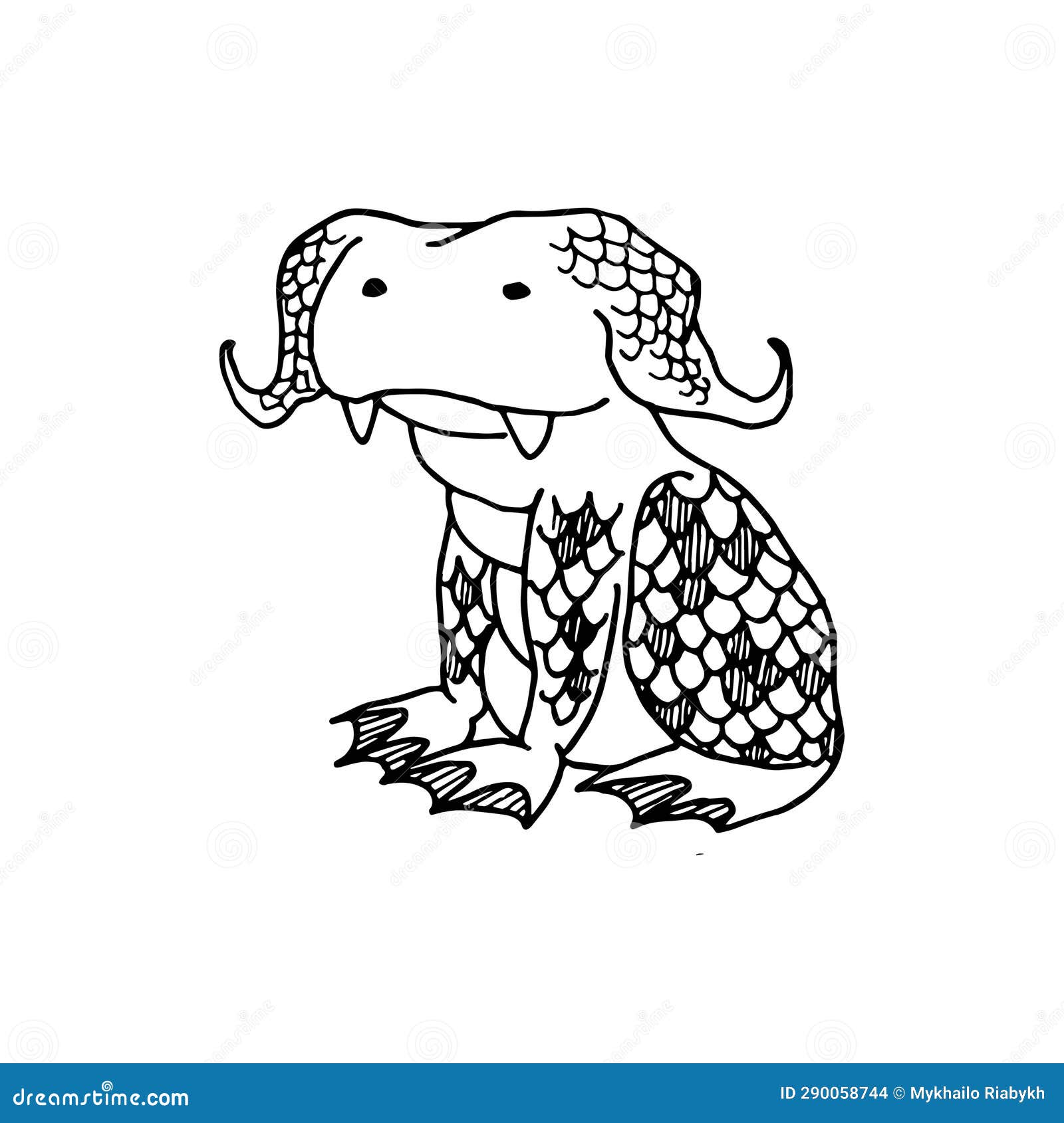 Handdrawn Magic Creature, Magic Animal Drawing Stock Vector ...