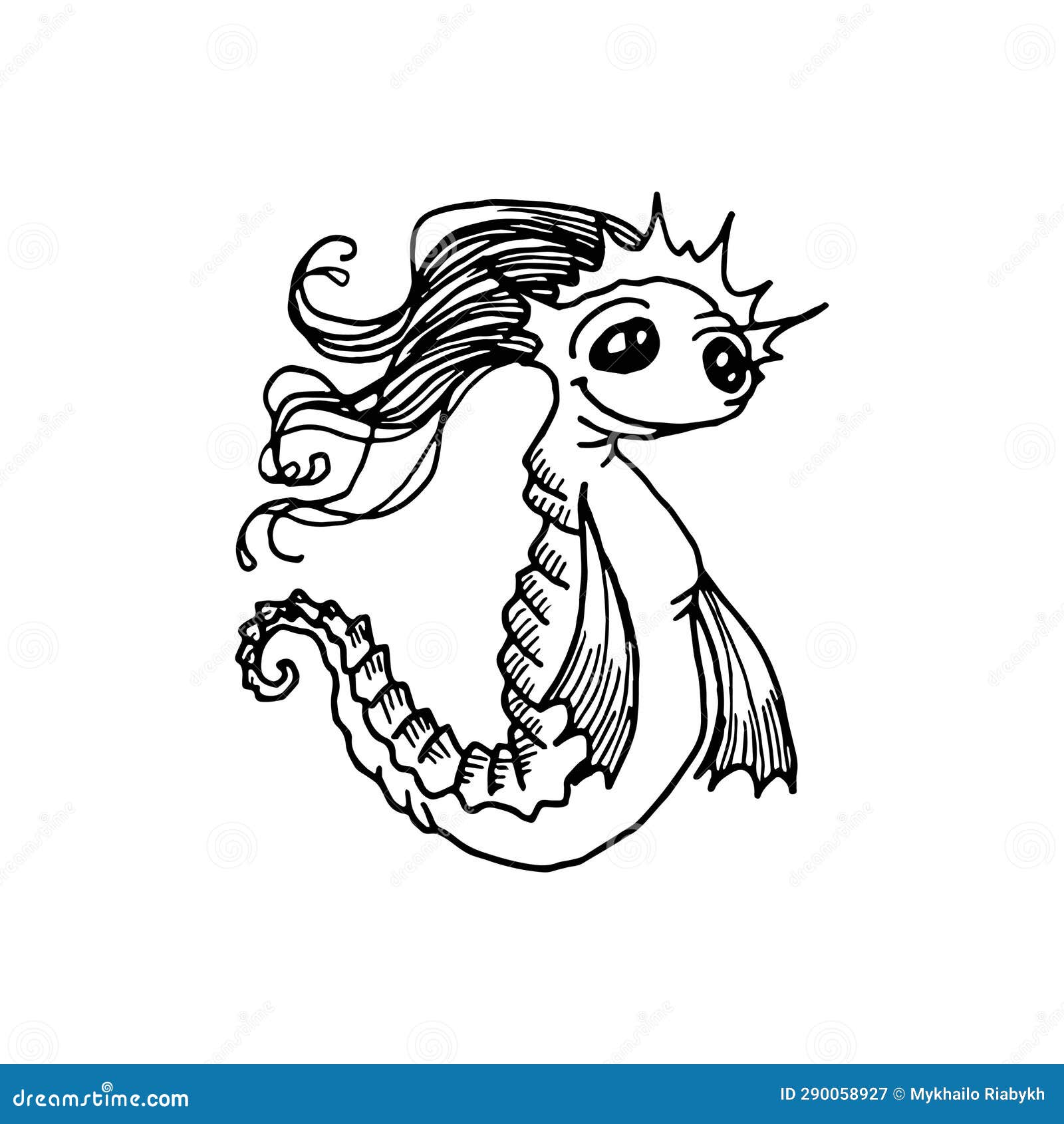 Handdrawn Magic Creature, Magic Animal Drawing Stock Vector ...