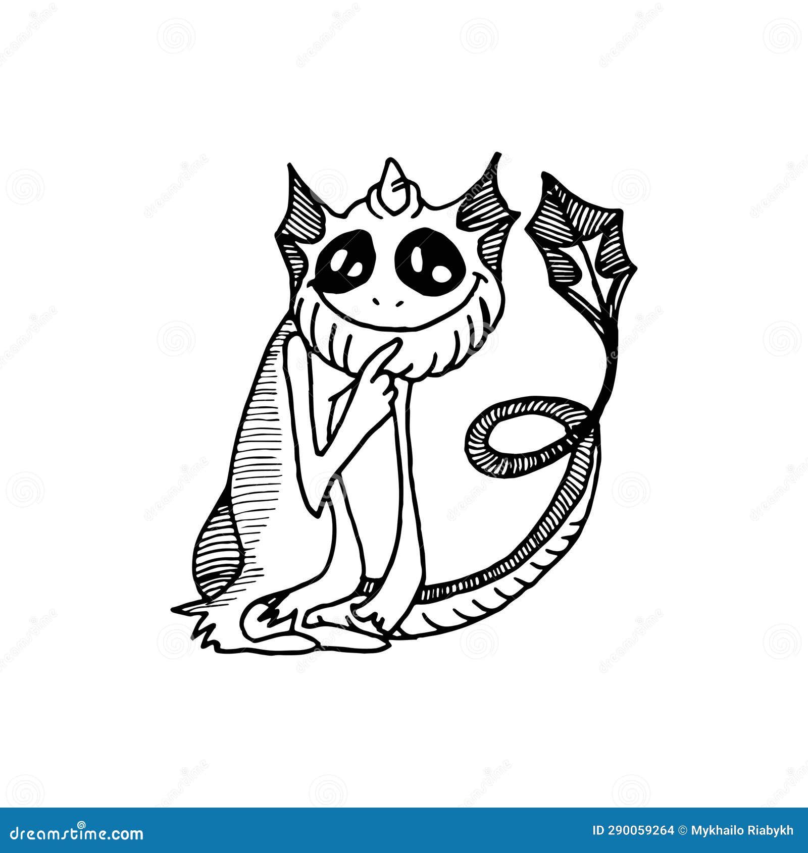 Handdrawn Magic Creature, Magic Animal Drawing Stock Vector ...