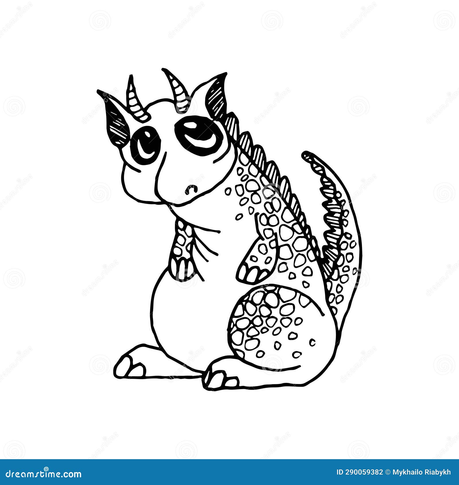 Handdrawn Magic Creature, Magic Animal Drawing Stock Vector ...